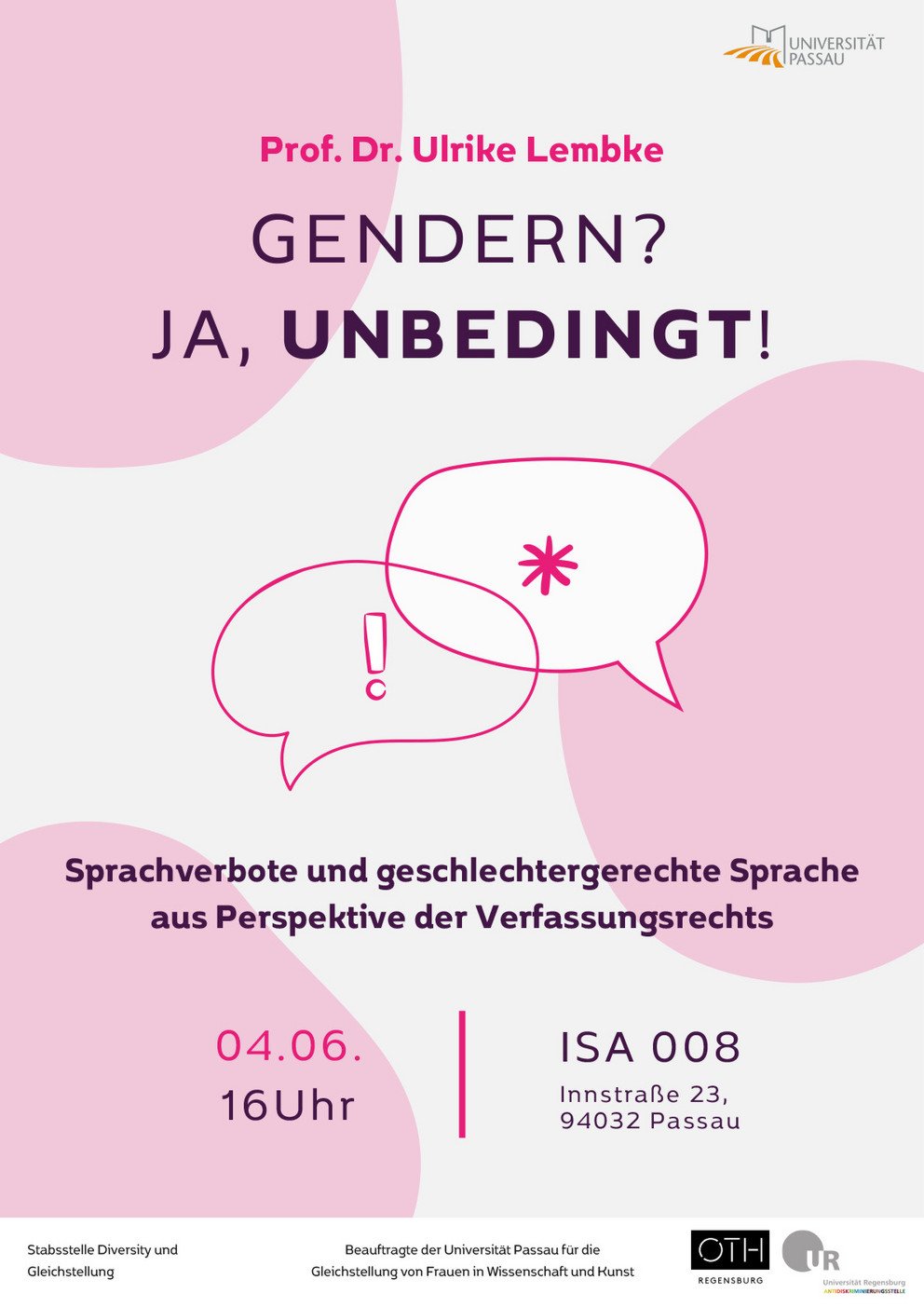 Gendern? Ja, unbedingt! • Universität Passau